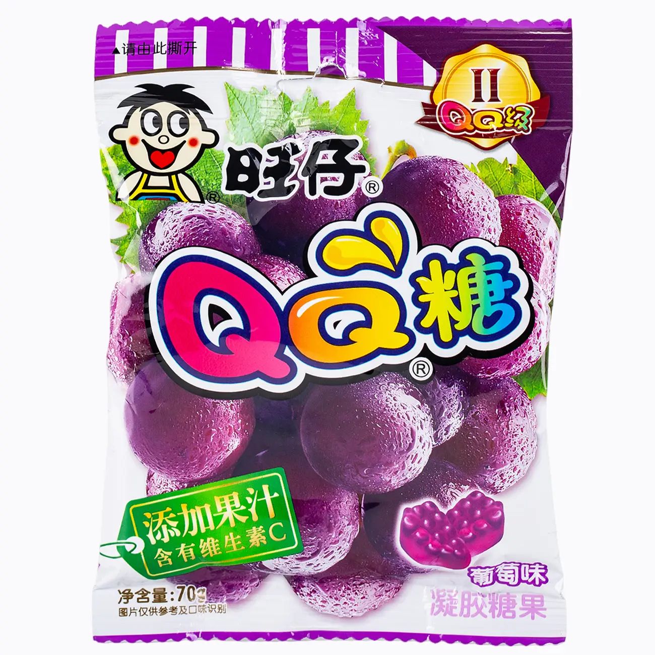 Want Want-qq Gummy(grape Flavour) 70g 旺仔qq糖葡萄味 70g | Confectionery | Joybuy