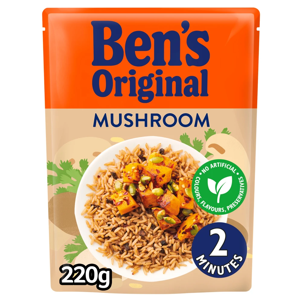 Ben's Original Mushroom Microwave Rice 220g | Rice, Pasta & Pulses | Joybuy