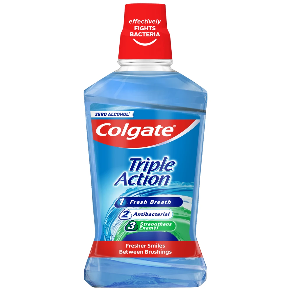 Colgate Triple Action Mouthwash Alcohol Free 500ml | Toothbrushes ...