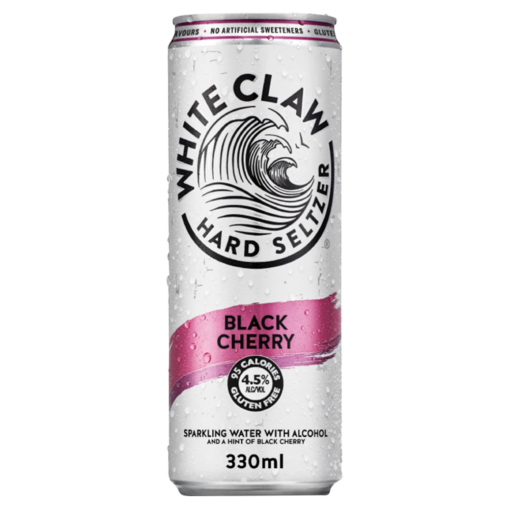 White claw Hard Seltzer Black Cherry 330ml | Cocktails & Pre-Mixed ...