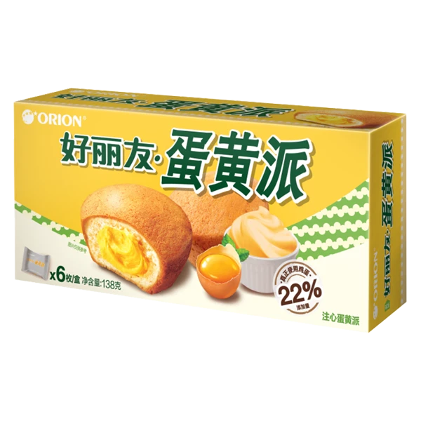 Orion Custard Pie 6 Pcs 138g 好丽友蛋黄派6枚 138g | Cookies | Joybuy