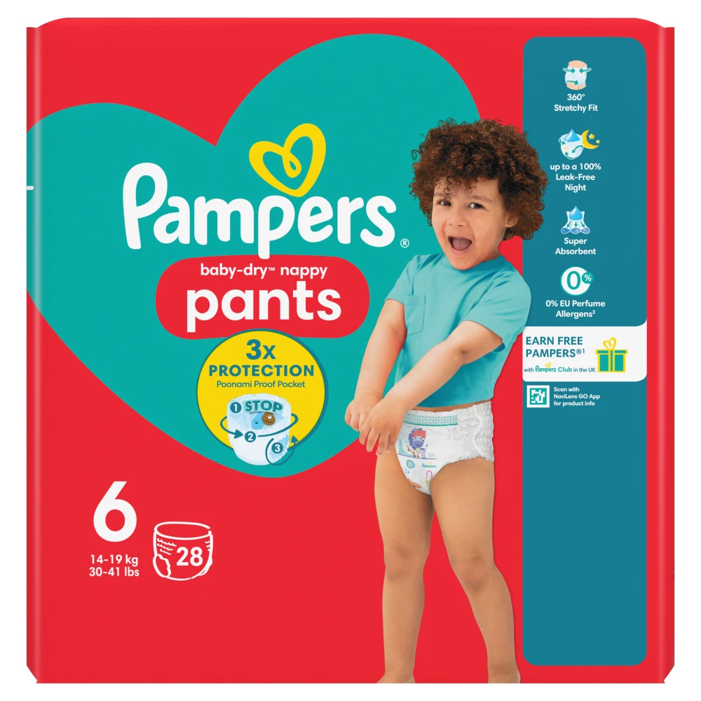Pampers Baby-dry Nappy Pants Size 6 28 Pack | Bed Wetting Night time ...