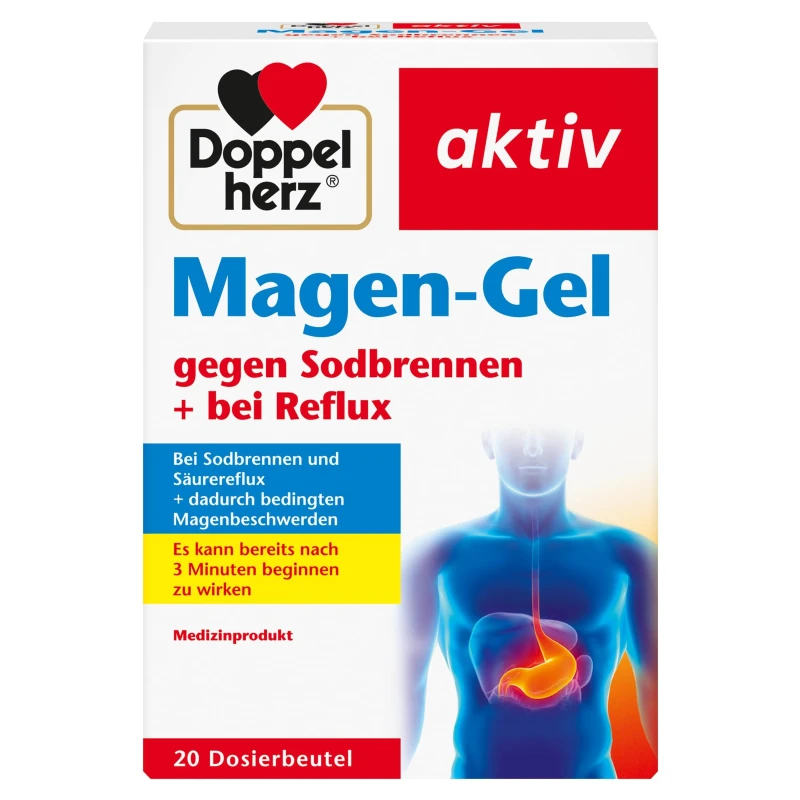 Doppelherz Magen-gel Gegen Sodbrennen + Reflux 20 Beutel | Sodbrennen ...