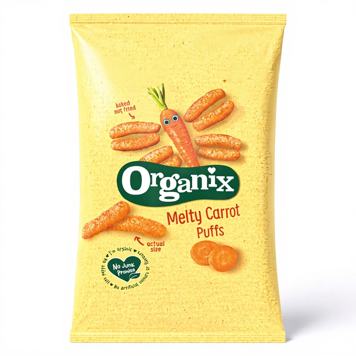 Organix Melty Carrot Puffs 6+ Months 4 X 18g (72g) | Finger Food ...