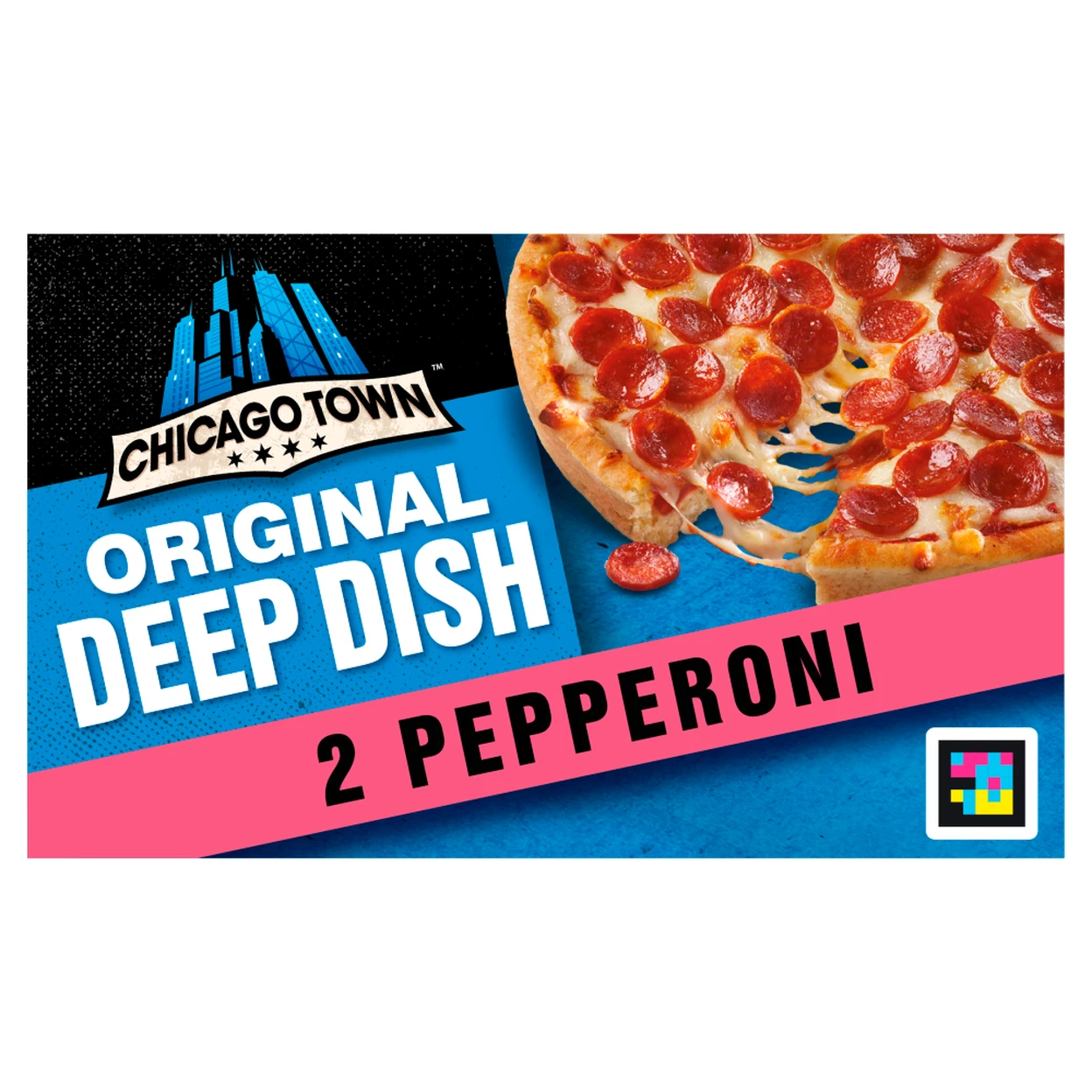 Chicago Town 2 Pepperoni Original Deep Dish Pizza 2 X 155g (310g ...