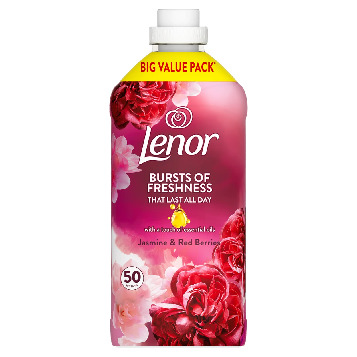 Lenor Fabric Conditioner 50 Washes, Jasmine and Red Berries | Fabric ...