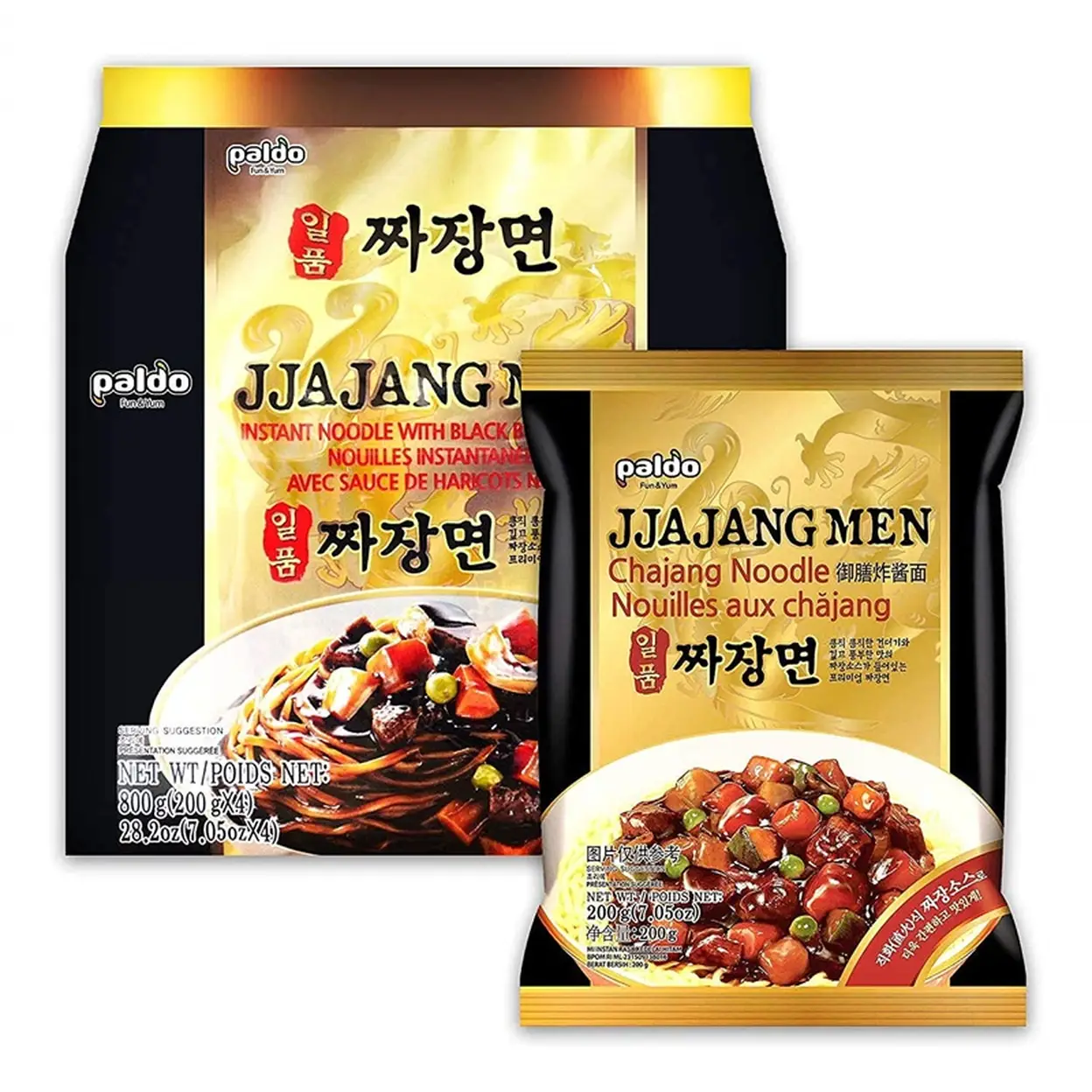 Paldo Instantnudeln Jja Jang Men 4x4x200g | Reis, Nudeln ...